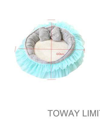 Cina Principessa Cute Bed del pizzo dell'animale domestico di Coral Velvet Dog Soft Pads in vendita