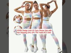 HEXIN Design Anti-UV Gym Fitness Sets com Envio Rápido DHL UPS TNT FedEx KCS EMS