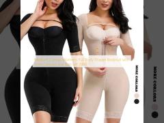Medium Control Women's Full Body Shaper Bodysuit with Short Sleeves and Butt Lift 2000