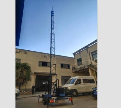 China Portable Tower 40ft Mini Mobile Cell Tower 12m Crank Up Tower With Shelter for sale