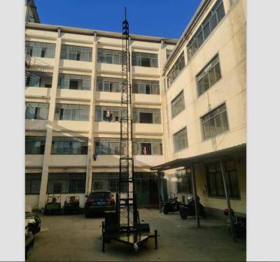 China portale tower telescopic 15m max load 400kg 18m hydraulic antenna tower Te koop