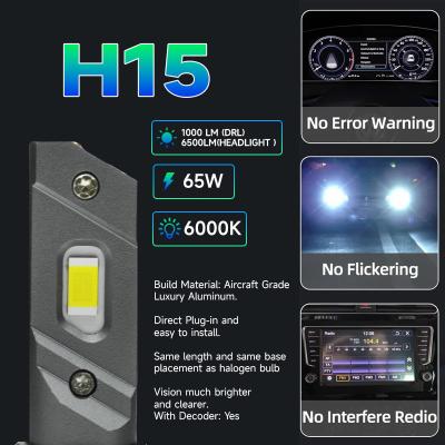 China Masters H15 65W 6500 Lumens 6000K Scheinwerfer Funktion LED Scheinwerfer zu verkaufen