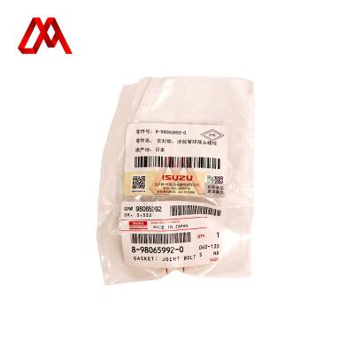 중국 IZUMI 8-98065992-0 누유 파이프 조인트 볼트 가스켓 8980659920 ISUZU 4HK1 6UZ1 VC46용 판매용
