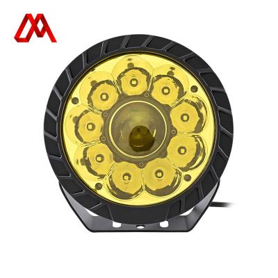 China Luz de trabalho LED H4 de 100W 9000LM 3700-3900K Cor Amarela Holofote Laser de 7 polegadas XM-7IN-10P-002 à venda
