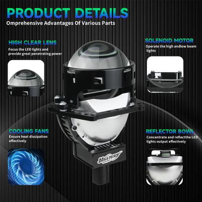 China A99 High Low Beam 58W 5800 Lumens 6000K DC9-16V 3 inch  Projector for sale