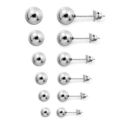 China Pendientes de la rótula de ronda del acero inoxidable de los pendientes de la joyería de la moda 4-10m m en venta