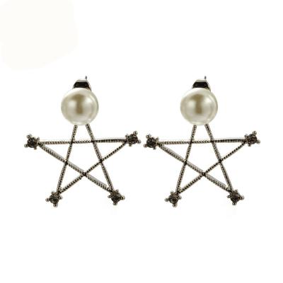 China Joyería piercing de la estrella de la perla del perno prisionero del cuerpo barato coreano al por mayor de los pendientes en venta