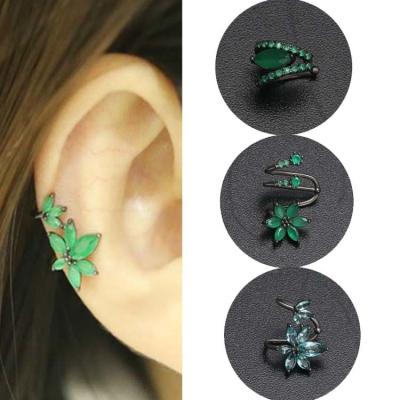 China Ningún clip druzy de la piedra preciosa del cartílago del oído de la joyería de la forma piercing de la flor en los pendientes en venta