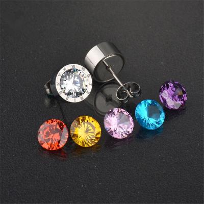 China Pendientes cristalinos del multicolor para la joyería de la moda de las mujeres 2018 lo más tarde posible pendientes del perno prisionero del acero inoxidable en venta