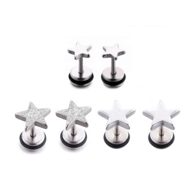 China Pendientes brillantes del perno prisionero de la estrella de los pendientes de la joyería especial por encargo del cuerpo en venta