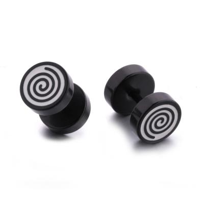 China Fabricante piercing de los pendientes del perno prisionero del círculo del negro de la joyería del cuerpo de alta calidad en venta