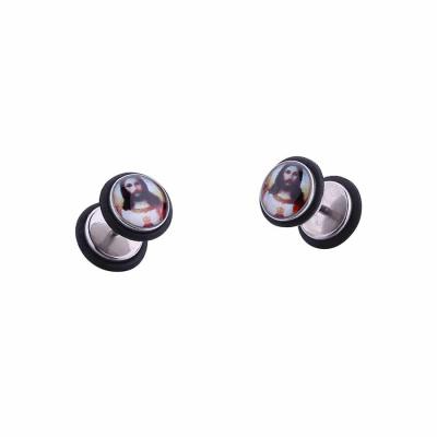 China Pendientes frescos redondos del perno prisionero del acero inoxidable de los pendientes del perno prisionero de los hombres de Europa en venta en venta