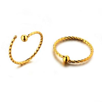 China El oro piercing de la joyería del nuevo de Corea de las mujeres cuerpo del estilo plateó el anillo de nariz en venta