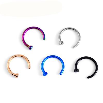 China El clip punky Titanium médico en el labio piercing falso de la nariz del cuerpo suena colores piercing del clip 5 de nariz del anillo del septo unisex de las mujeres en venta