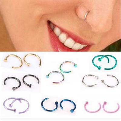 China Aro Titanium médico del clip del cuerpo del oro de la plata del anillo de nariz del septo falso para el regalo piercing de la joyería del clip del septo de las mujeres en venta