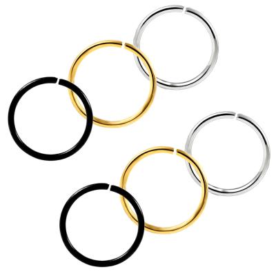 China Joyería encantadora de perforación con bisagras inconsútil de acero del cuerpo de la hélice del Tragus del cartílago del oído del Clicker del septo del anillo del aro de la nariz de la moda en venta