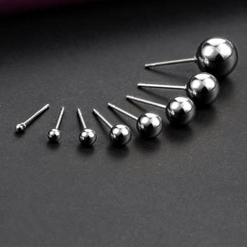 China Los nuevos pendientes quirúrgicos al por mayor de la rótula de ronda del acero inoxidable 316L clasificaron el Pin hipoalérgico de los tamaños para los hombres en venta
