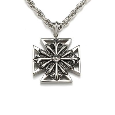 China Joyería pendiente de la moda del collar de la cruz del acero inoxidable de los muchachos del hombre en venta