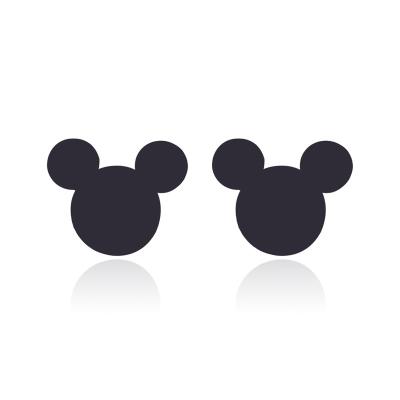 China Pendientes animales del perno prisionero del nuevo de la moda de Mickey de los pendientes de los niños de los niños de la joyería ratón negro lindo de la historieta en venta