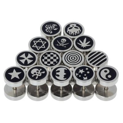 China Top Fashion Trendy Brincos Brinco Pendientes Joyería gótica Acero inoxidable Llanura Pendientes para hombres Pendientes de barra en venta