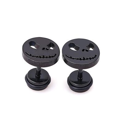 China Joyería piercing del mún de la sonrisa del pendiente del cráneo del perno prisionero de los pendientes de Halloween del oído del perno prisionero del hombre de la mujer oído unisex de la moda en venta