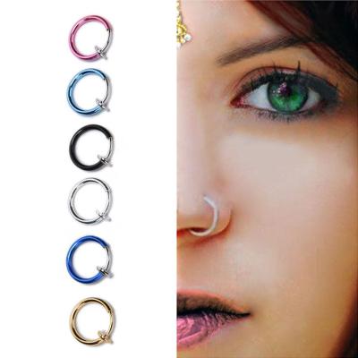 China Anillo de nariz único inoxidable vendedor caliente del multicolor de la joyería piercing del cuerpo de acero de los E.E.U.U. en venta