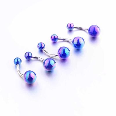 China El ombligo doble de la bola suena los anillos piercing del ombligo de la joyería del cuerpo en venta