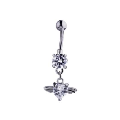 China Anillo piercing piercing del ombligo de la joyería del acero inoxidable del anillo del vientre de la nueva del corazón moda de la forma en venta