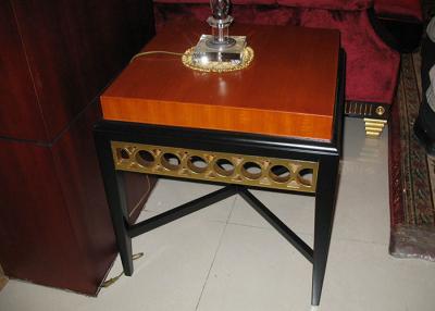 China Black Wooden Modern Wood Coffee Tables For 5 Star Hotel Lobby / Bedroom for sale