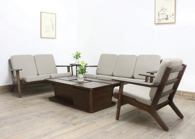 China European Luxury Living Room Furniture Fabric Solid  Wood Sofa Set with Soft Cushion for sale