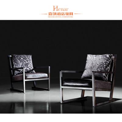 China Rubber Wood Dining Room Furniture Modern Arm Chair With Black Leather Upholstery for sale