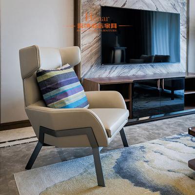 China Metal Frame Armrest Modern Microfiber Leather Sofa For Hotel Living Room for sale