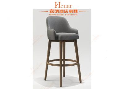 China Unique And Modern Modern Wooden Bar Chairs With Fabric Upholstery Seats for sale