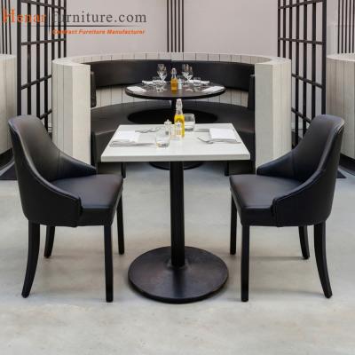 China Restaurant Dining Room Furniture Sets With Wood Frame Leather Seat Upholstery for sale