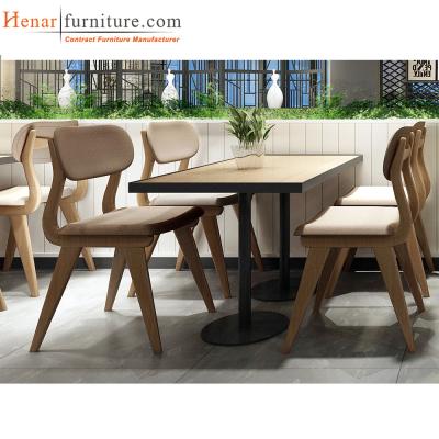China Contemporary Restaurant Furniture Wood Dining Chair with Fabric Seat for sale
