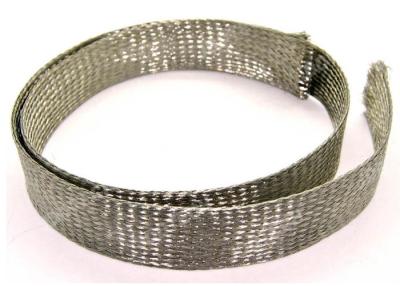 China De Zilveren Bestand Schuring van EMI Shielding Tinned Copper Braided Sleeving Te koop