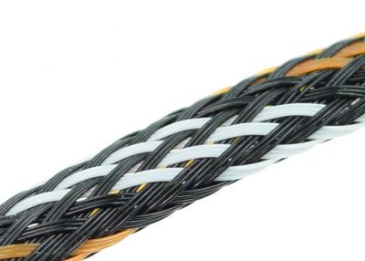 China Polyester PET Expandable Braided Sleeving For Protecting Cables / Wire Harnesses for sale
