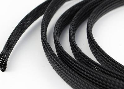 China Desgaste - preto Sleeving trançado expansível resistente para a proteção extra do cabo à venda
