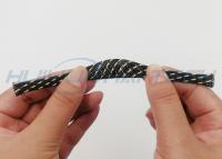 China Flame Proof Expandable PET Braided Cable Sleeving 0.25mm 150% Expansion UL VW-1 for sale