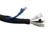 China Polyester Self Wrapping Split Braided Sleeving 3mm-50mm ID Cable Wrap for sale