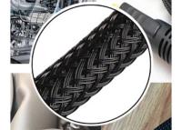 China High Temperature PET Braided Sleeving 125°C Expandable Cable Protection Sleeve 3mm to 76mm for sale