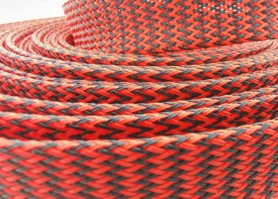 China Het rode Zwarte HUISDIER vlechtte Hittebestendige Draadkoker 1mm 150mm Breedte Te koop