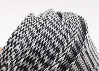 China Zwarte Witte 3.0mm Elektro de Bedradingsuitrusting van HUISDIEREN Uitzetbare Gevlechte Sleeving Te koop