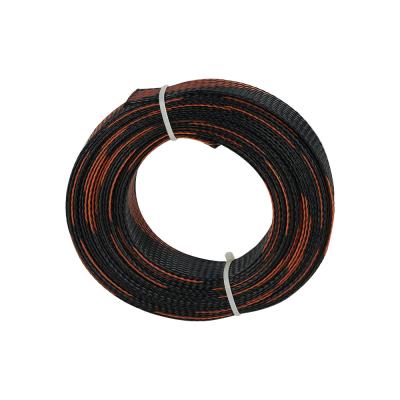 China 1100mm de Rekupereerbare Zwarte/Oranje Vlam van HUISDIEREN Uitzetbare Gevlechte Sleeving - vertrager Te koop