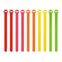 China 100% Nylon Reusable Cable Ties 100 Pack Adjustable Hook and Loop Cable Management Straps for sale