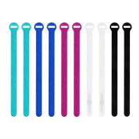 China 100% Nylon Reusable Cable Ties 100 Pack Adjustable Hook and Loop Cable Management Straps for sale
