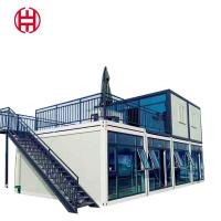 China Customizable Layout 2 Floor Apartment Container Van House for Store Hotel Engineering for sale