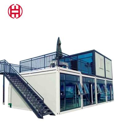 China Aanpasbare lay-out 2 verdiepingen appartement Container Van Huis voor Store Hotel Engineering Te koop