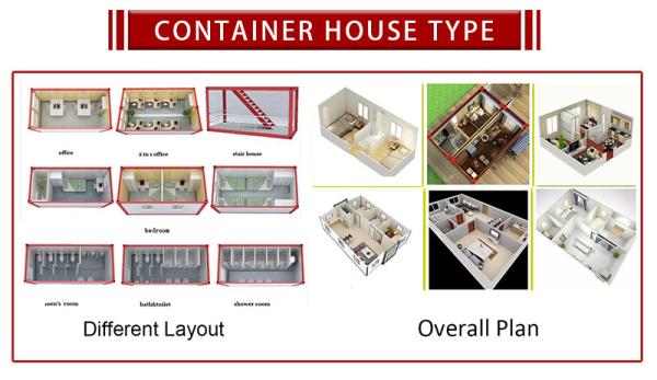 Quality Steel Portable House with Online Technical Support Modern 2 Floor Container for sale