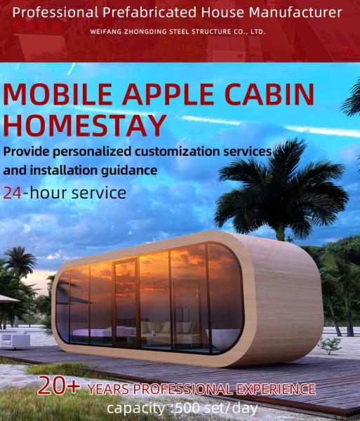 Quality Modern Design Apple Cabin Container Home Prefabricated Space Capsule House for for sale
